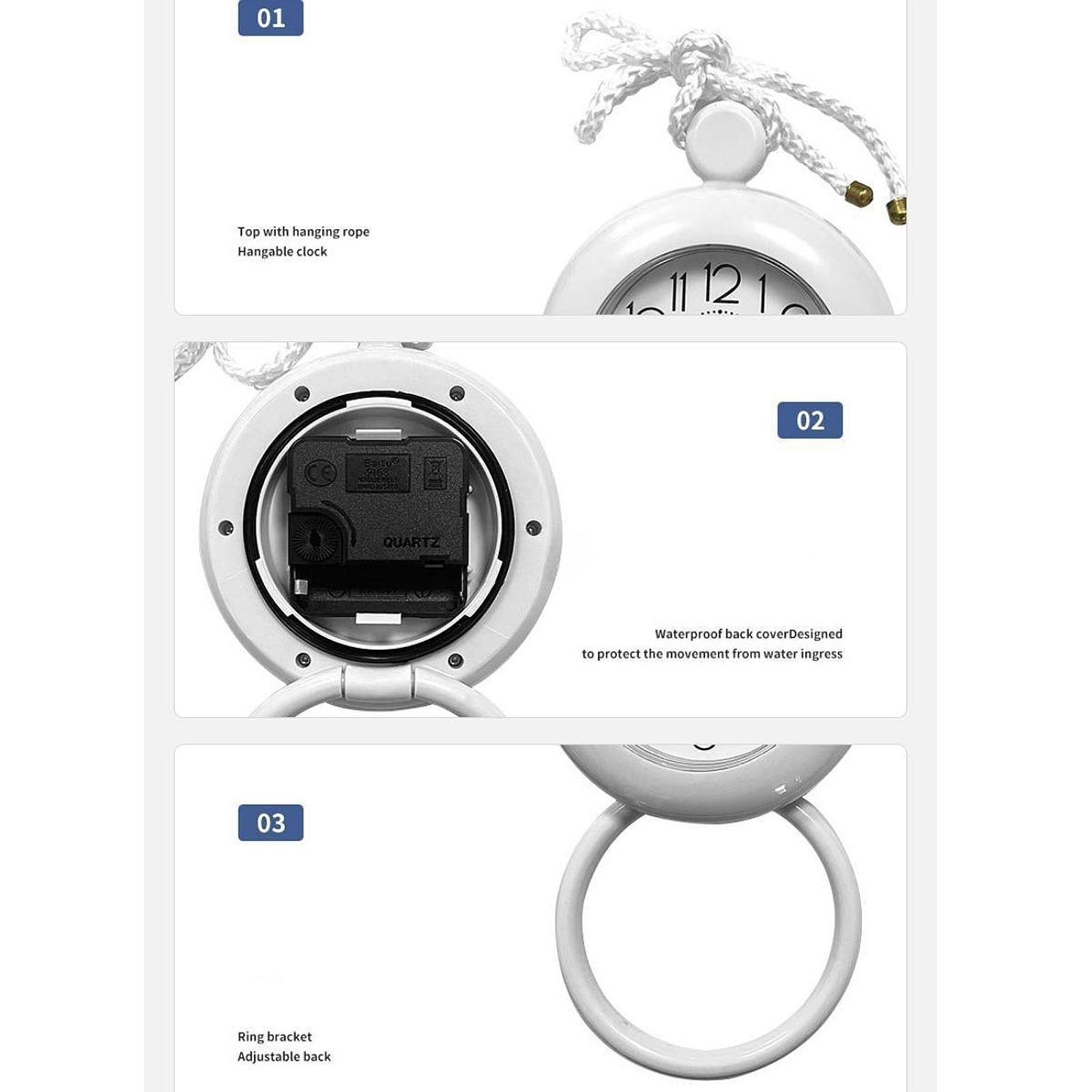 Bathroom Shower Clock Decor Shower Timer with Rope for Spa Dorm – UNIQBUY