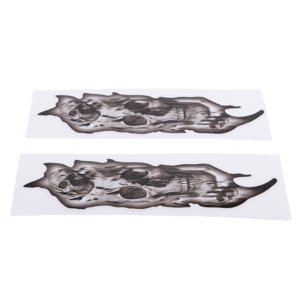 Motorcycle Front Fork Skull Decals Graphic Stickers For Harley Touring ...
