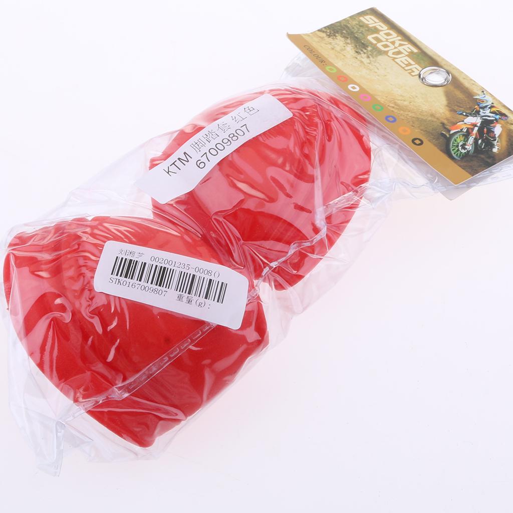 Universal Rubber Protectors Motorcycle Motocross Dirt Bike Foot Peg Co ...