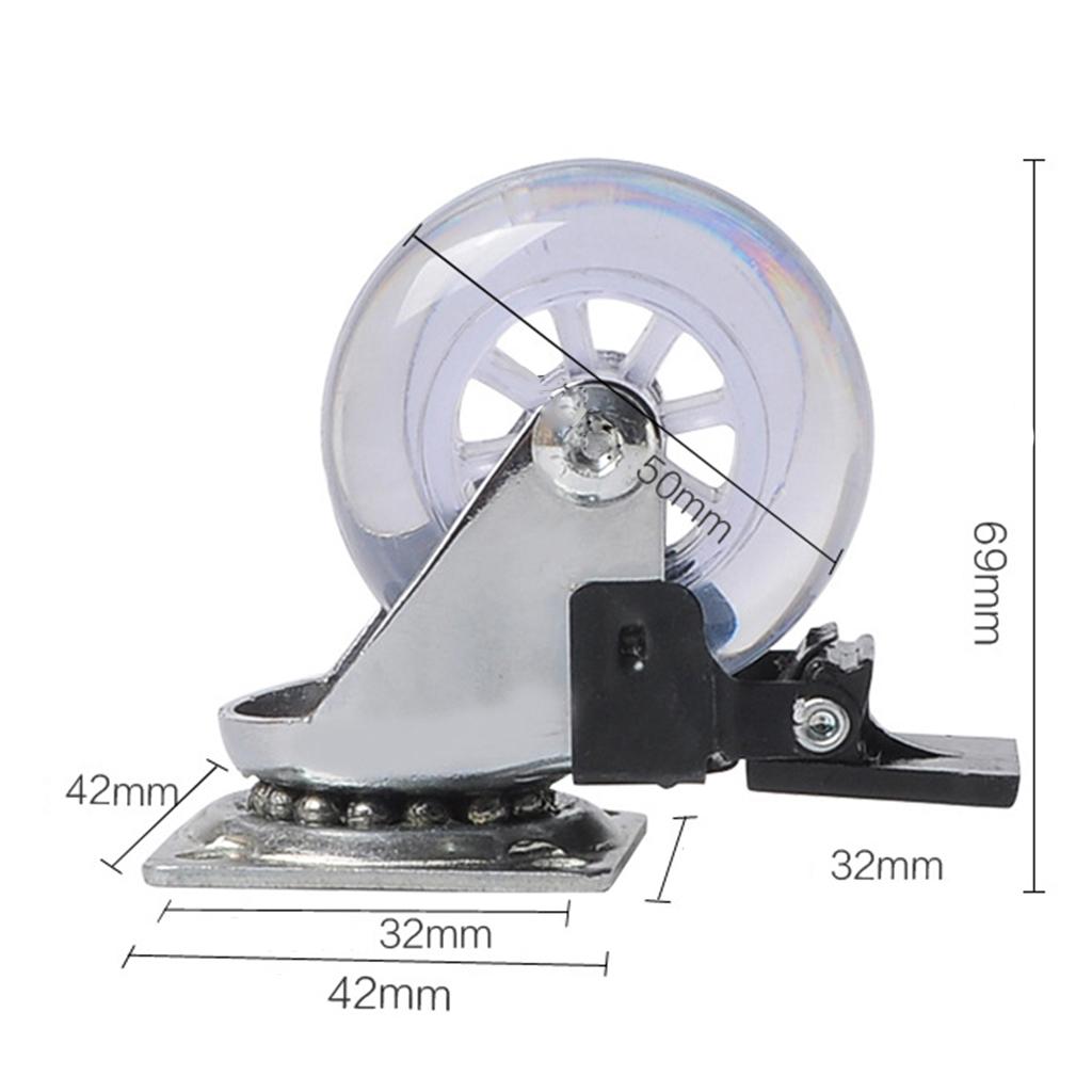 2'' Caster Classics Brass Ball Chair Caster Furniture Wheel with Brake ...