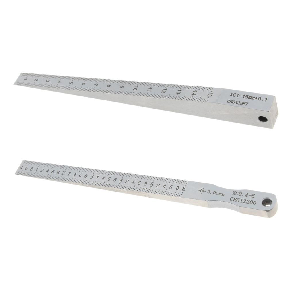 0.4-6mm Slit Crevice Inspection Ruler Bevel Gage Gap Wedge Feeler Flat ...