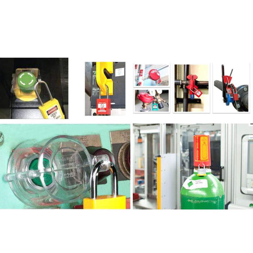 Stainless Steel PVC Curved Safety Mooring Rope Lockout Padlock Grey ...