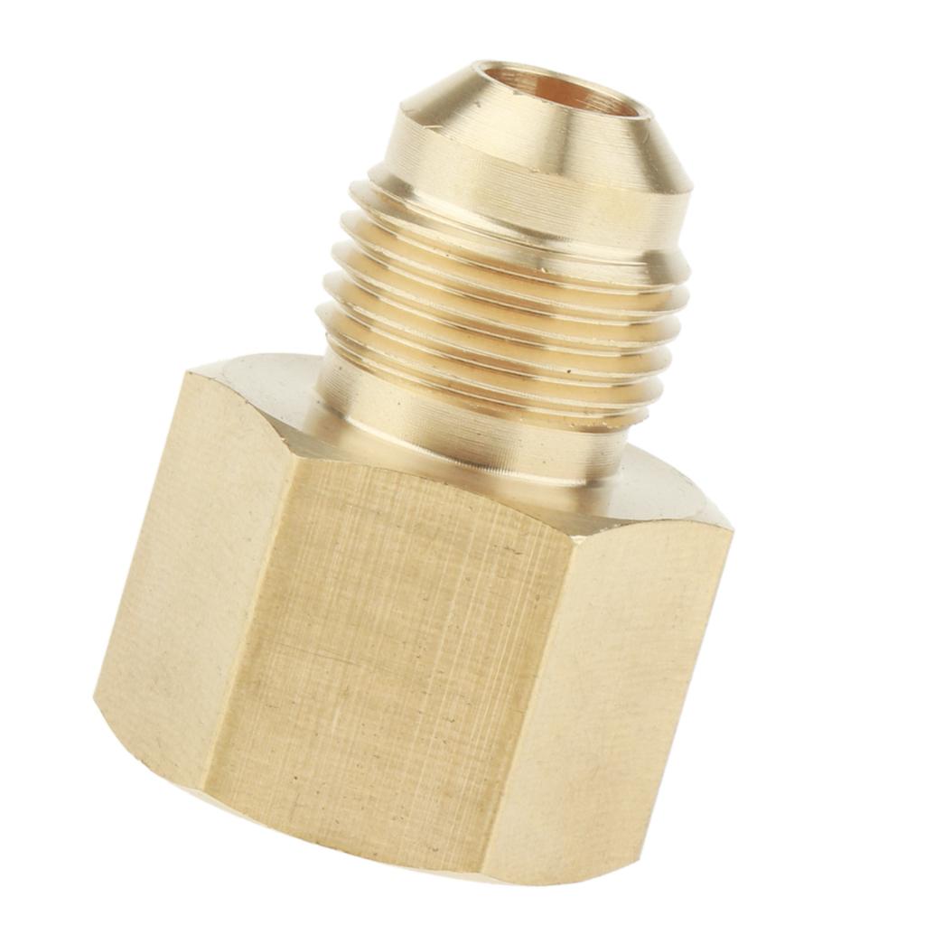 Brass 3/8 Female Flare By 1/2 NPT Thread Adapter For Gas Heater BBQ ...