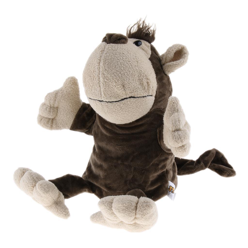Soft Plush Animal Doll Hand Puppet with Movable Mouth Kids Toy Monkey ...
