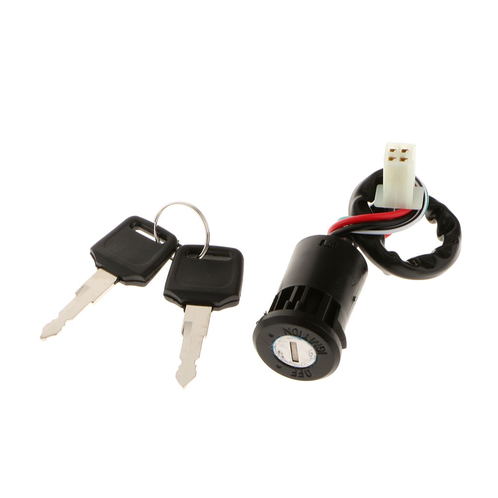 Ignition Start Key Lock Switch 4 Wire for 50-250cc Mini Quad ATV Dirt ...