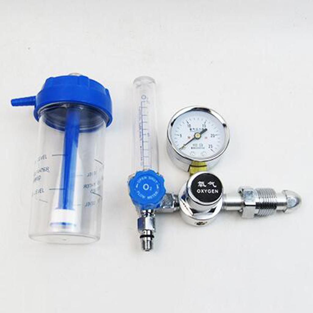 Oxygen Inhaler Oxygen Regulator 1-100MPa Pressure Reducer Gauge Flow M ...