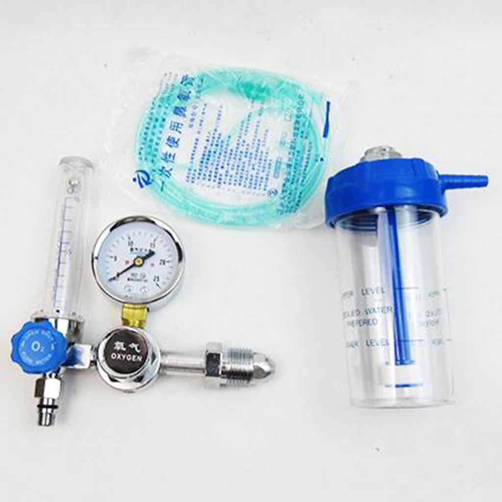 Oxygen Inhaler Oxygen Regulator 1-100MPa Pressure Reducer Gauge Flow M ...