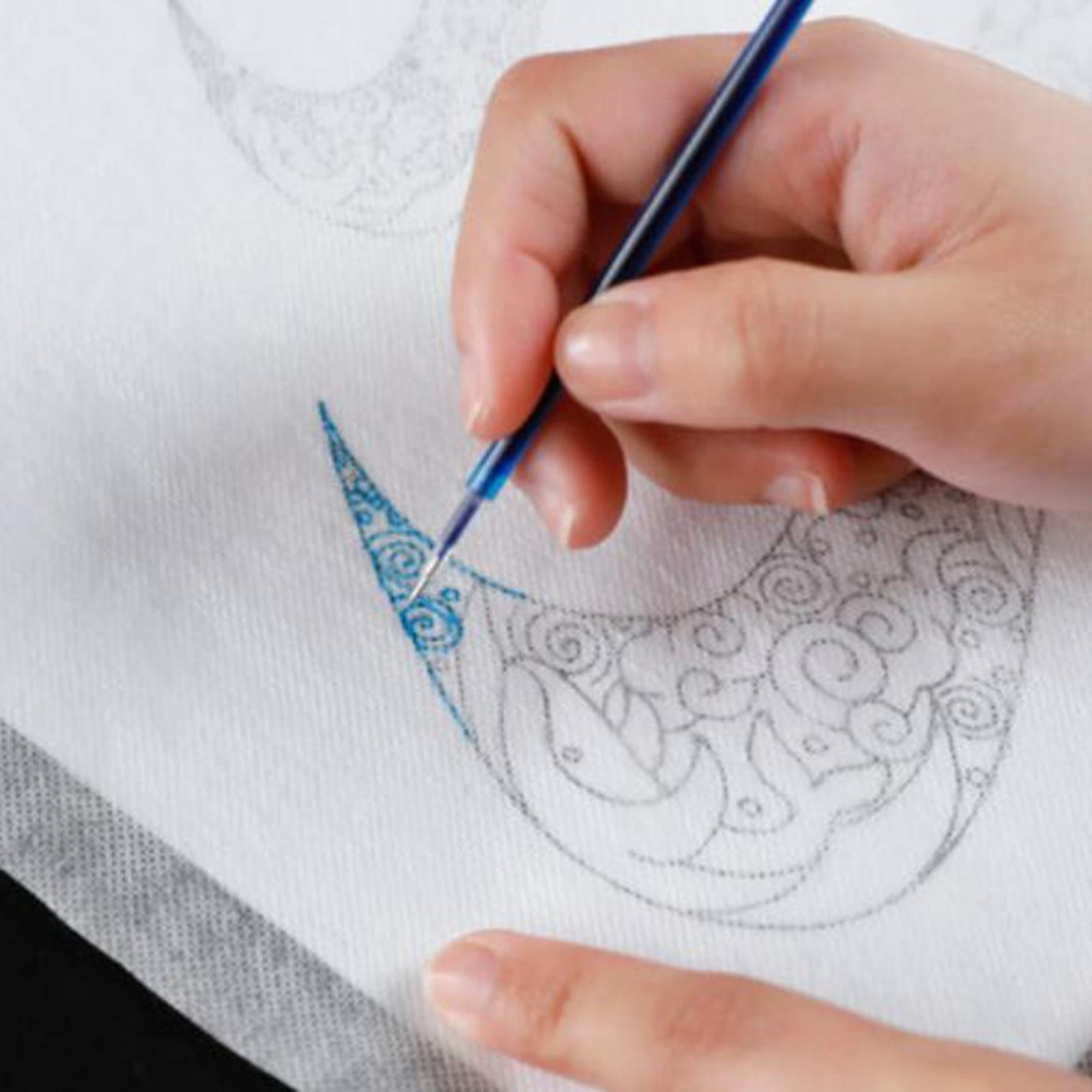 5 Pieces Water Soluble Embroidery Stabilizer with Pen for Machine Embr ...
