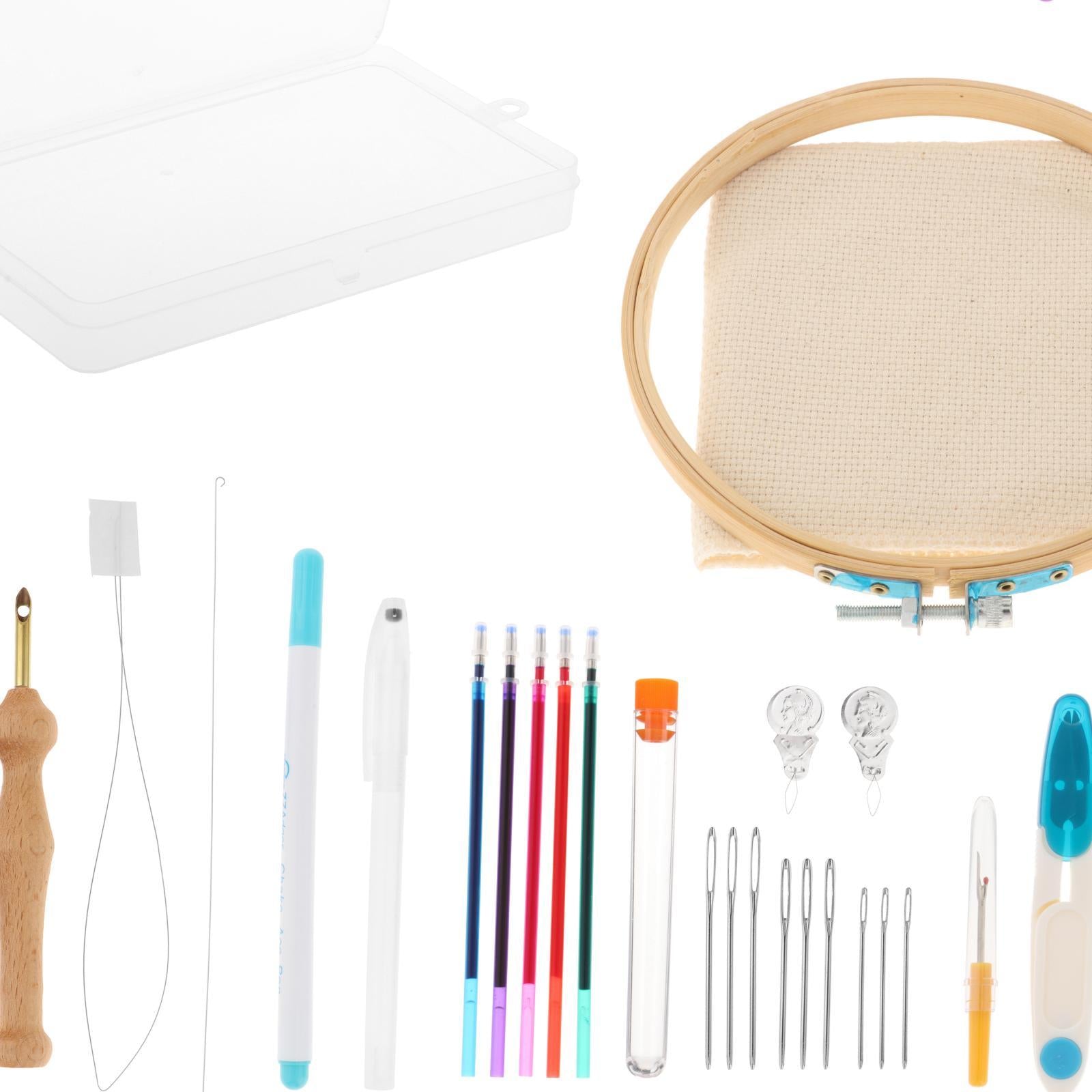 DIY Embroidery Pen Tool Punch Needle Water Soluble Pen 2 Style Punch N ...