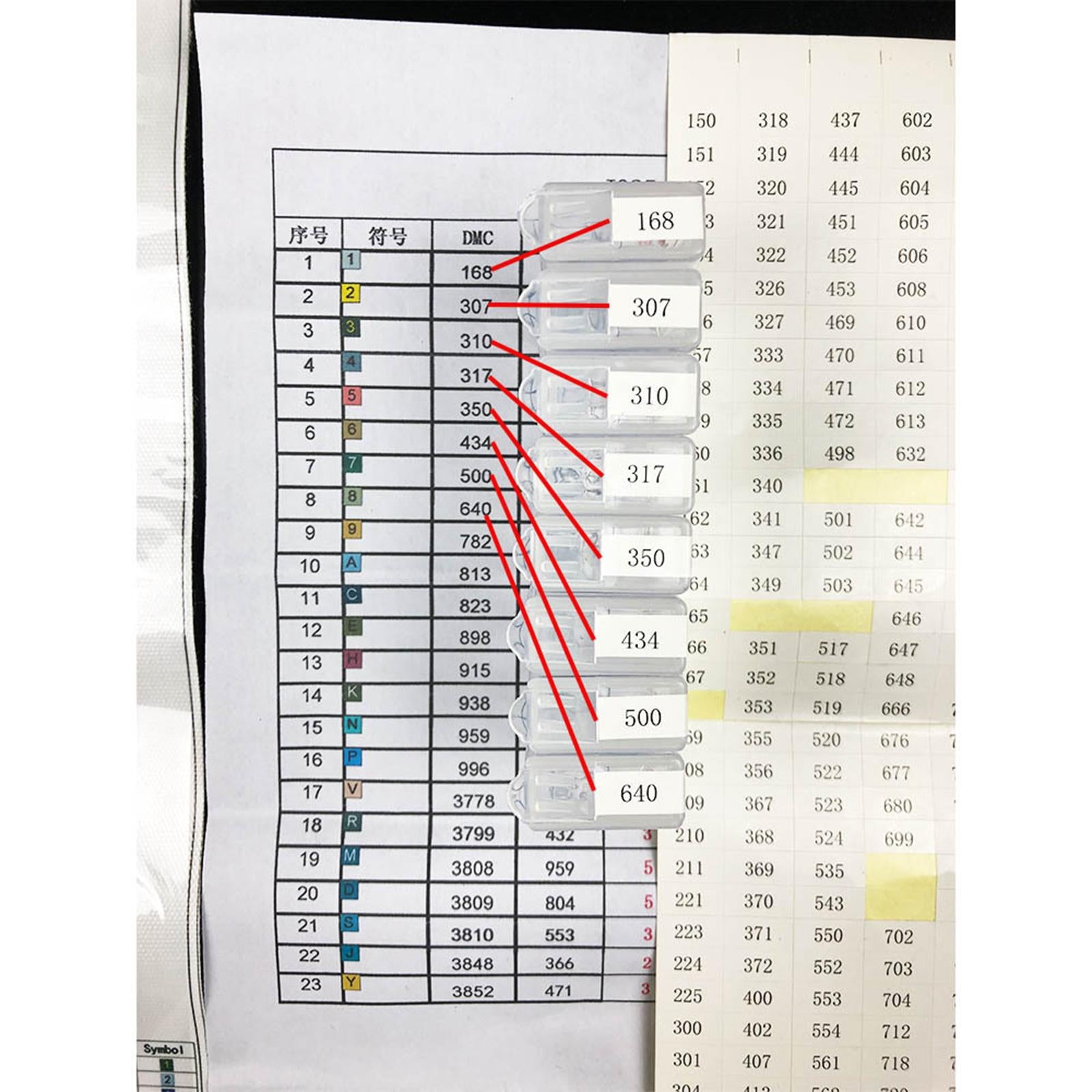 DMC Floss Number Stickers Color Classification Labels Letters Stitch T ...