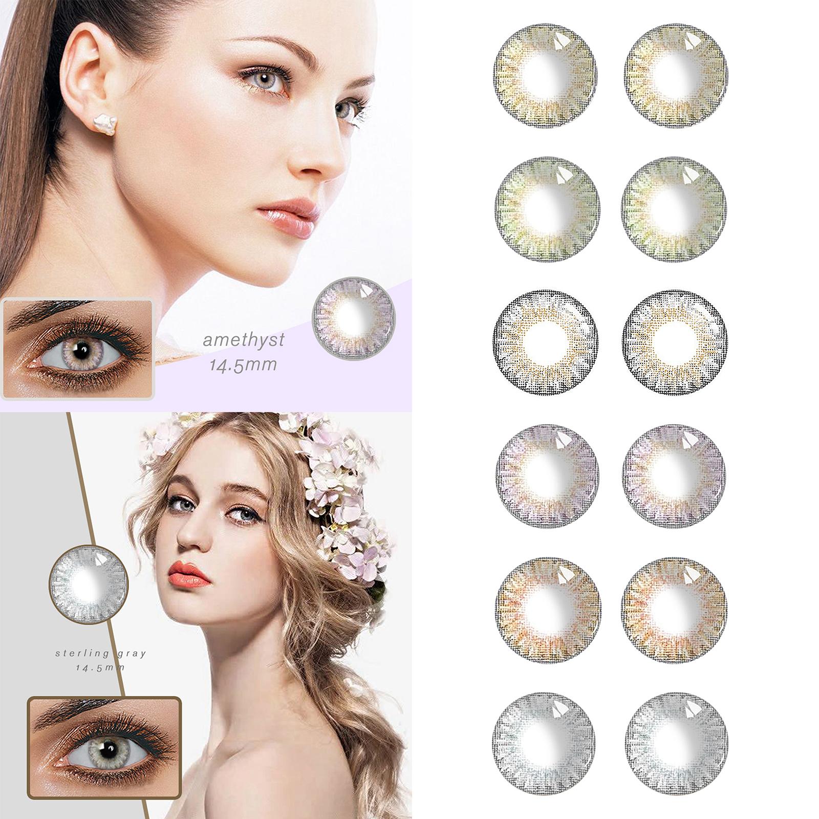 Lemon Glass Color Series Big Eyes Cute Contacts Amethyst – UNIQBUY