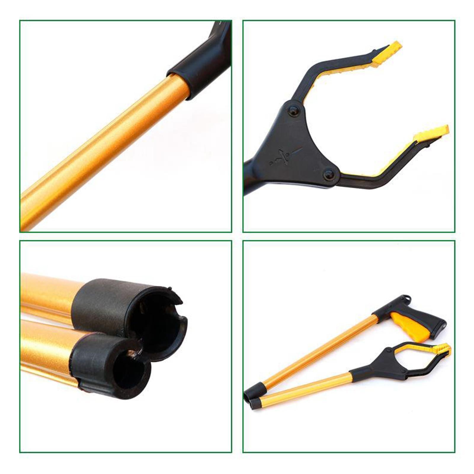 Foldable Reacher Picker Pick Up Tools Gripper Extender Grabber Golden ...