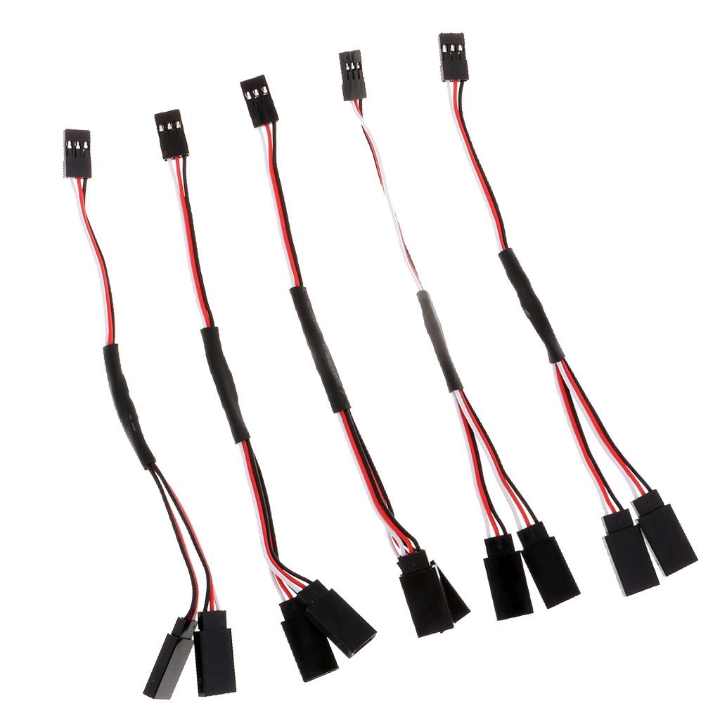 5pcs Y Type Steering Servo Extended Line Extension Lead Wire Cable 150 ...
