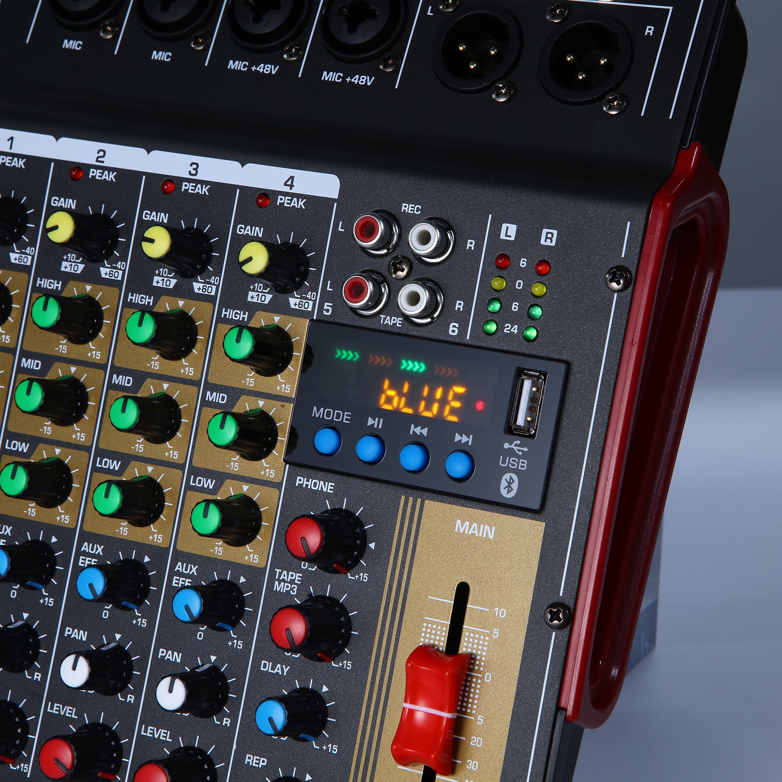 MG4 Mini Audio Mixer Sound Bluetooth Compact 4-Channe for Singing DJ S ...