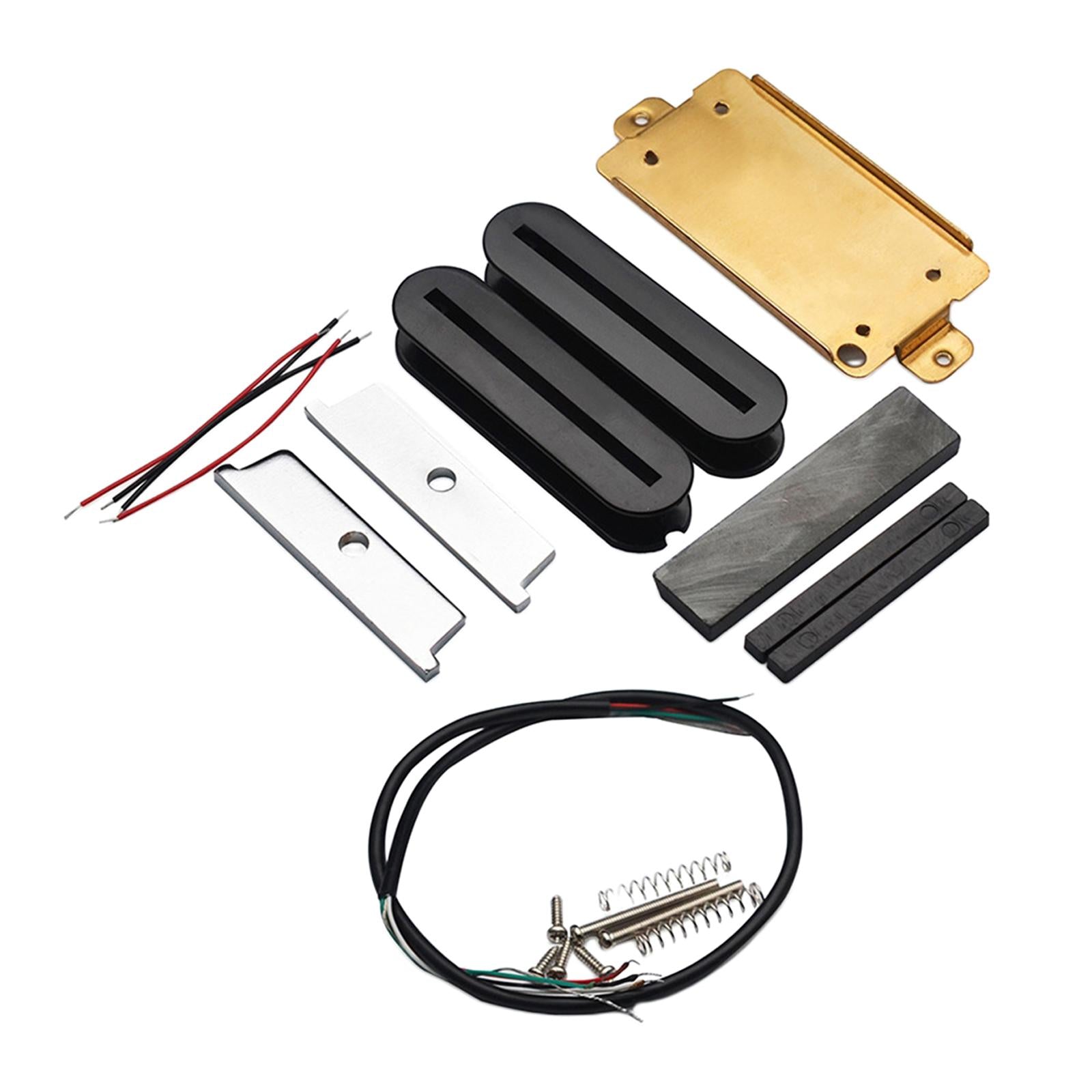 Double Coil Pickups Kits Dual Hot Rail Pickups Prewired Electric Guita ...