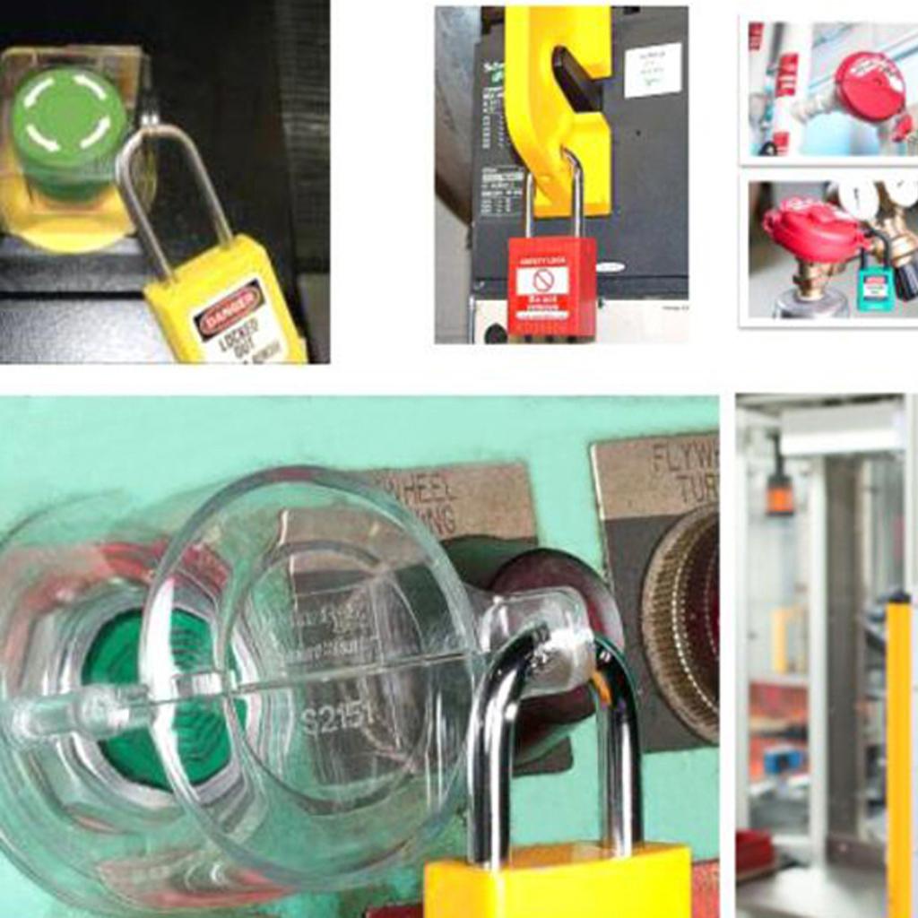 Safety Security Lockout Padlock Keyed Alike Stainless 76mm Shackle Yel ...