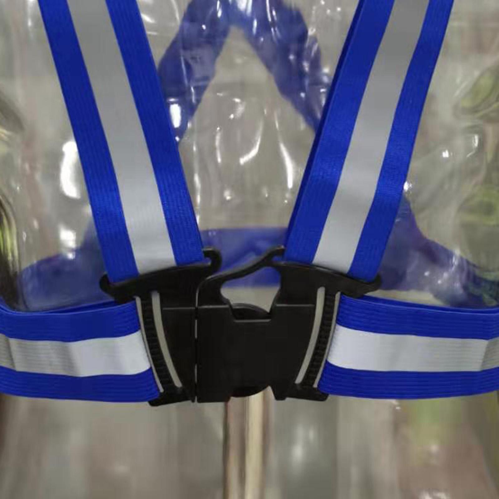 Adjustable Safety Security Visibility Reflective Vest Gear Dark Blue ...