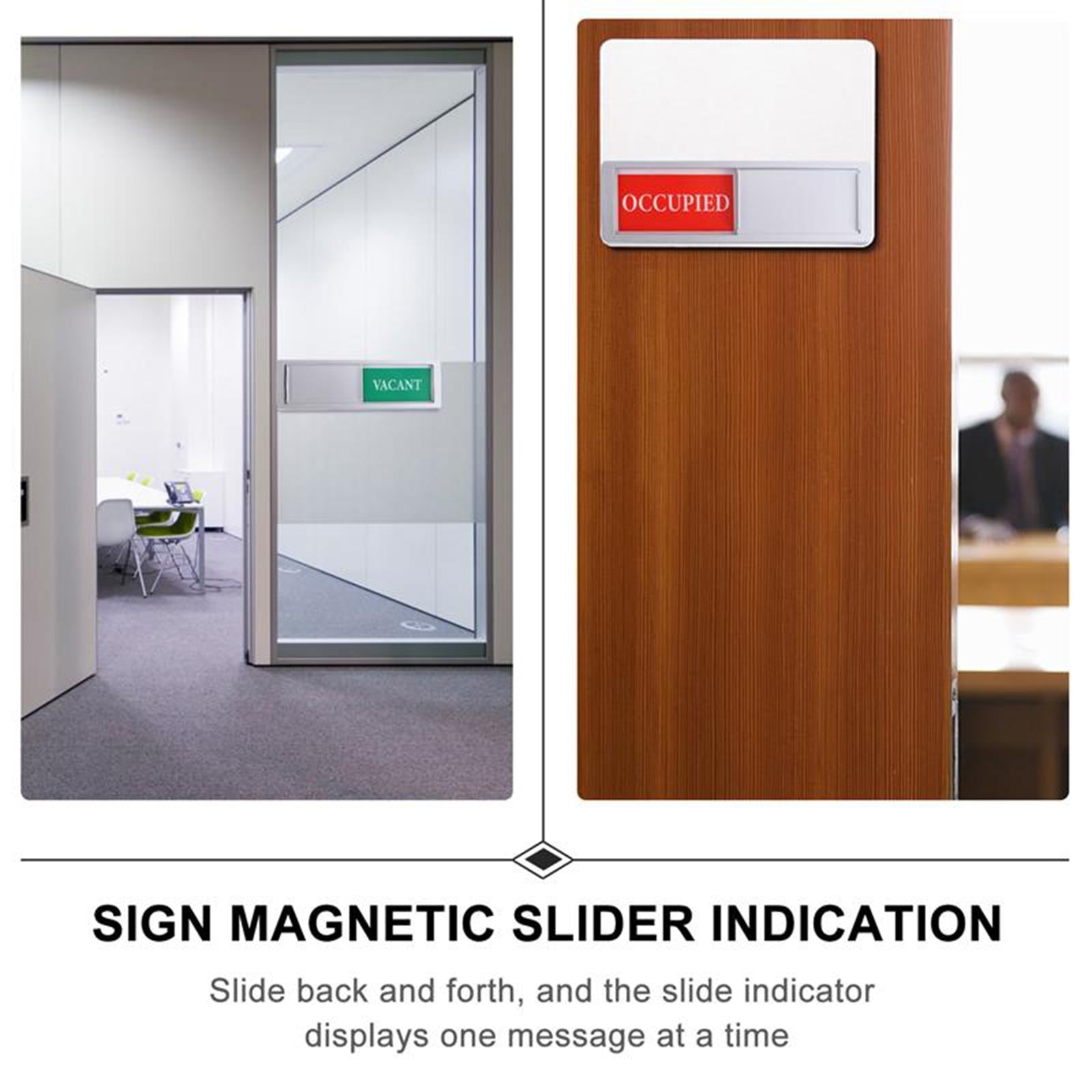 Adhesive Office Door Slider Sign Indicator Occupied Black – UNIQBUY