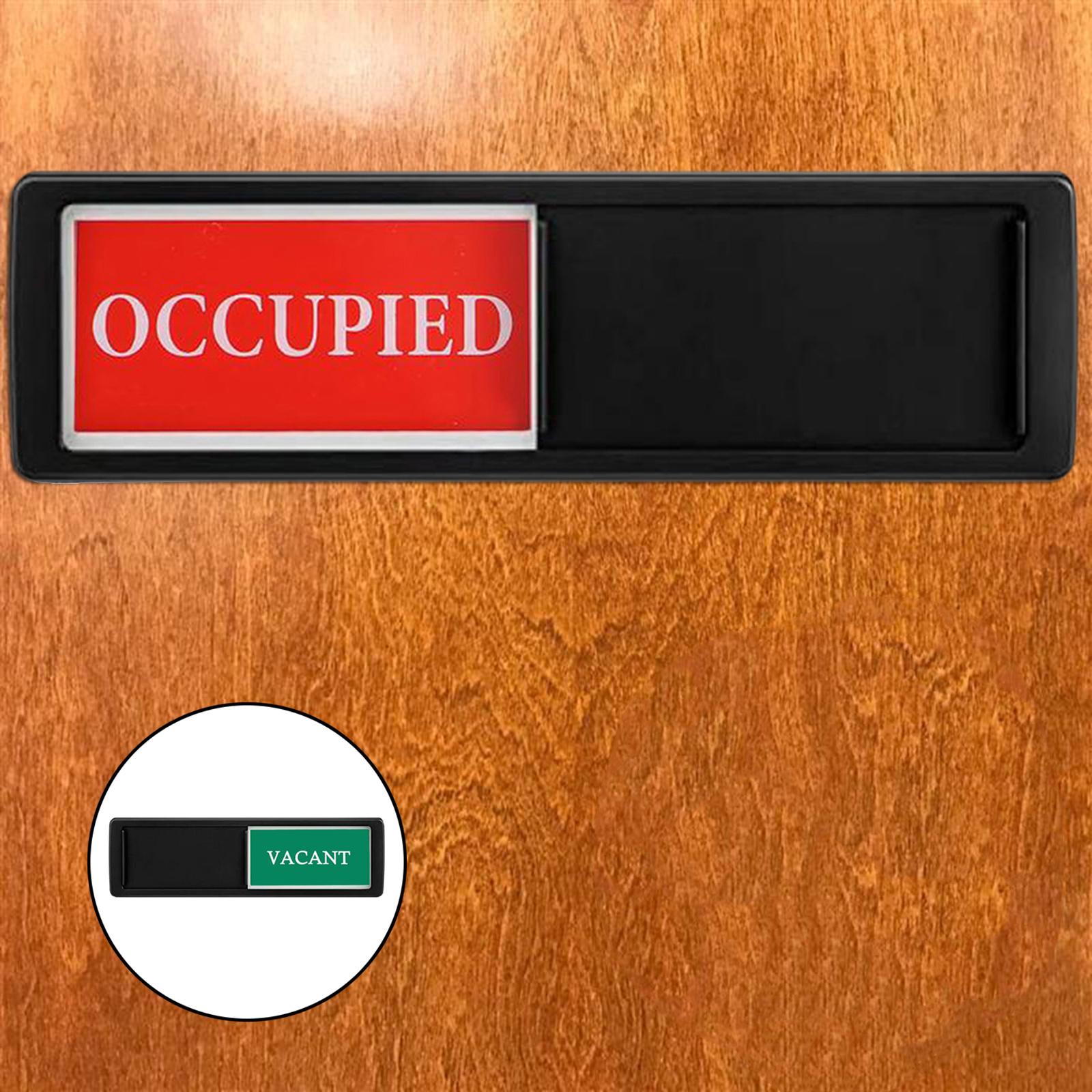 Adhesive Office Door Slider Sign Indicator Occupied Black – UNIQBUY