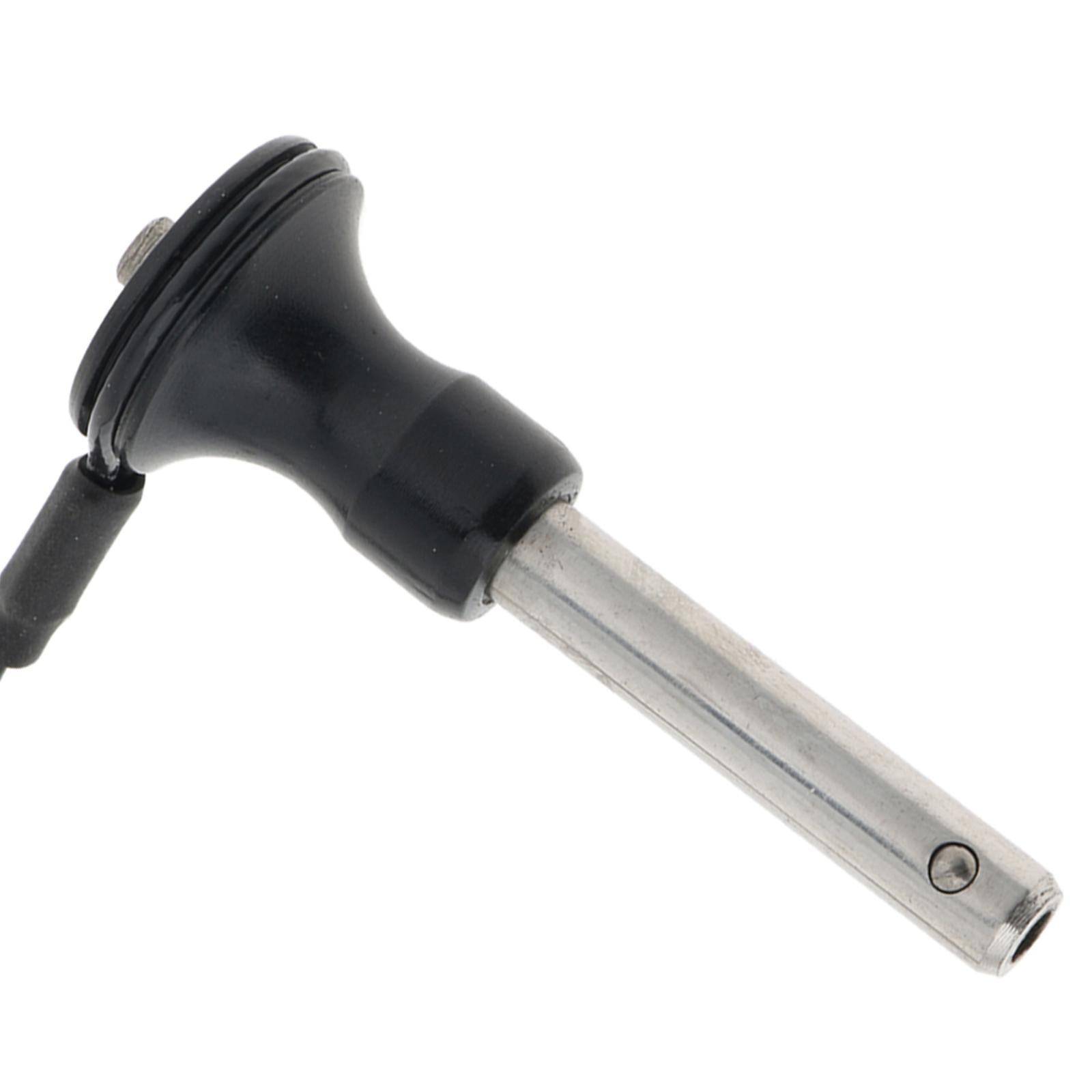 Stainless Steel Ball Lock Pin Self-Lock Spring Dowel with Lanyard 30mm ...