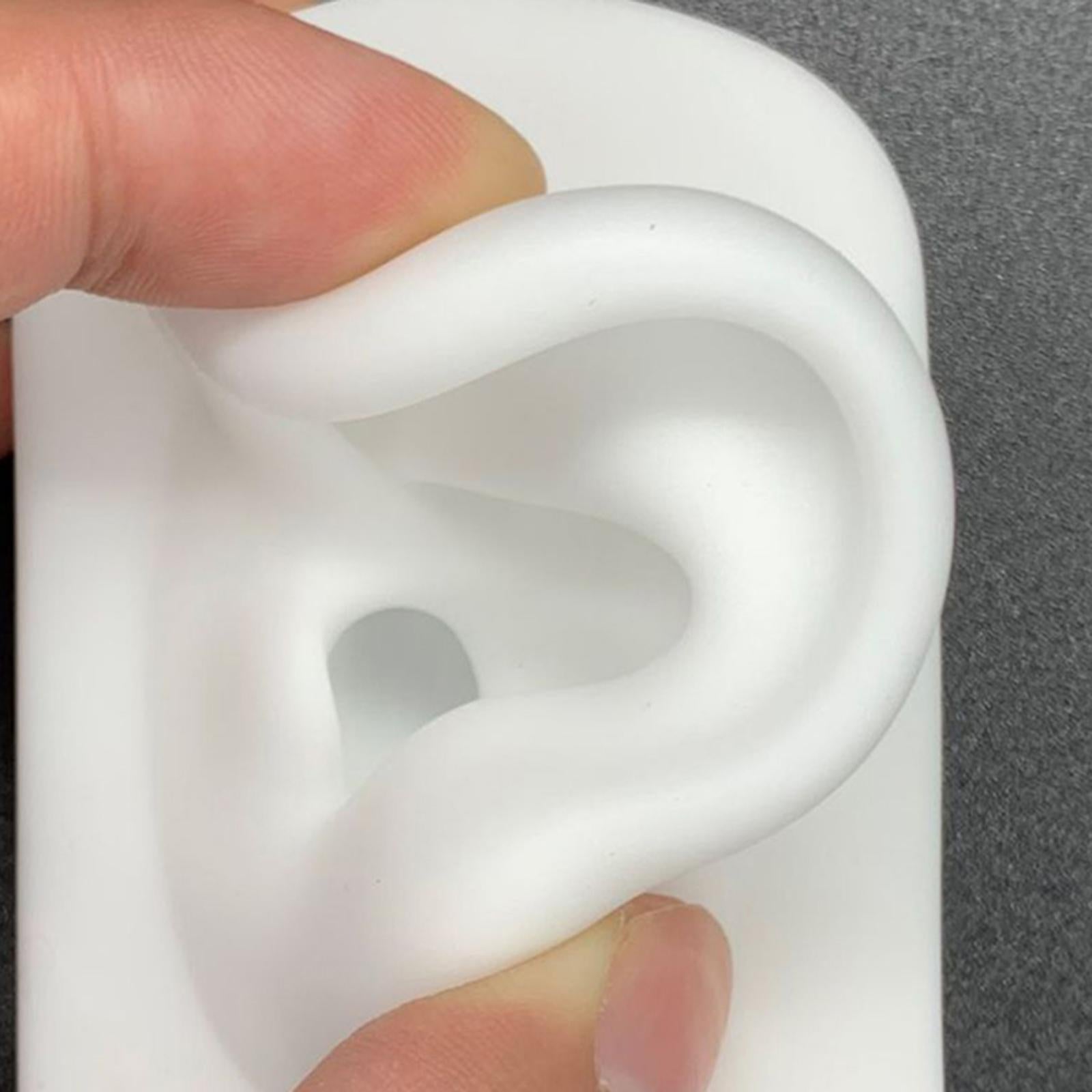 Silicone Soft Ear Model Teaching Tool Display Props White – UNIQBUY