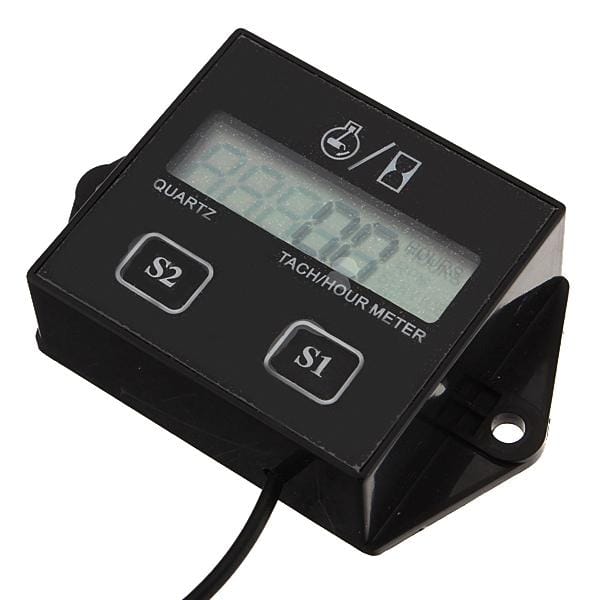 Spark Plugs Gas Engine Digital Tach Hour Meter Tachometer Gauge ATV ...